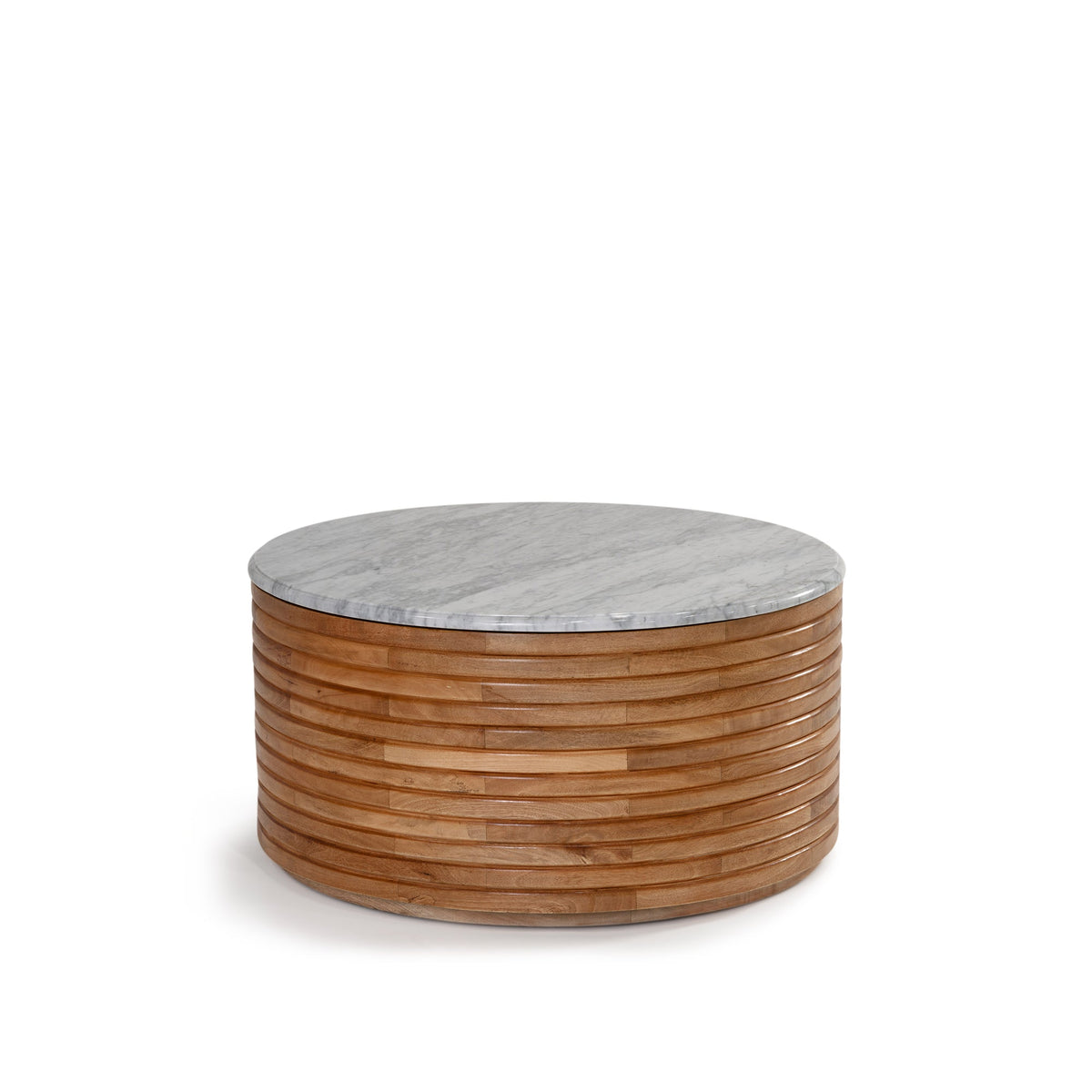 Caspian Coffee Table - Natural Sealed/White Marble – THELMAN